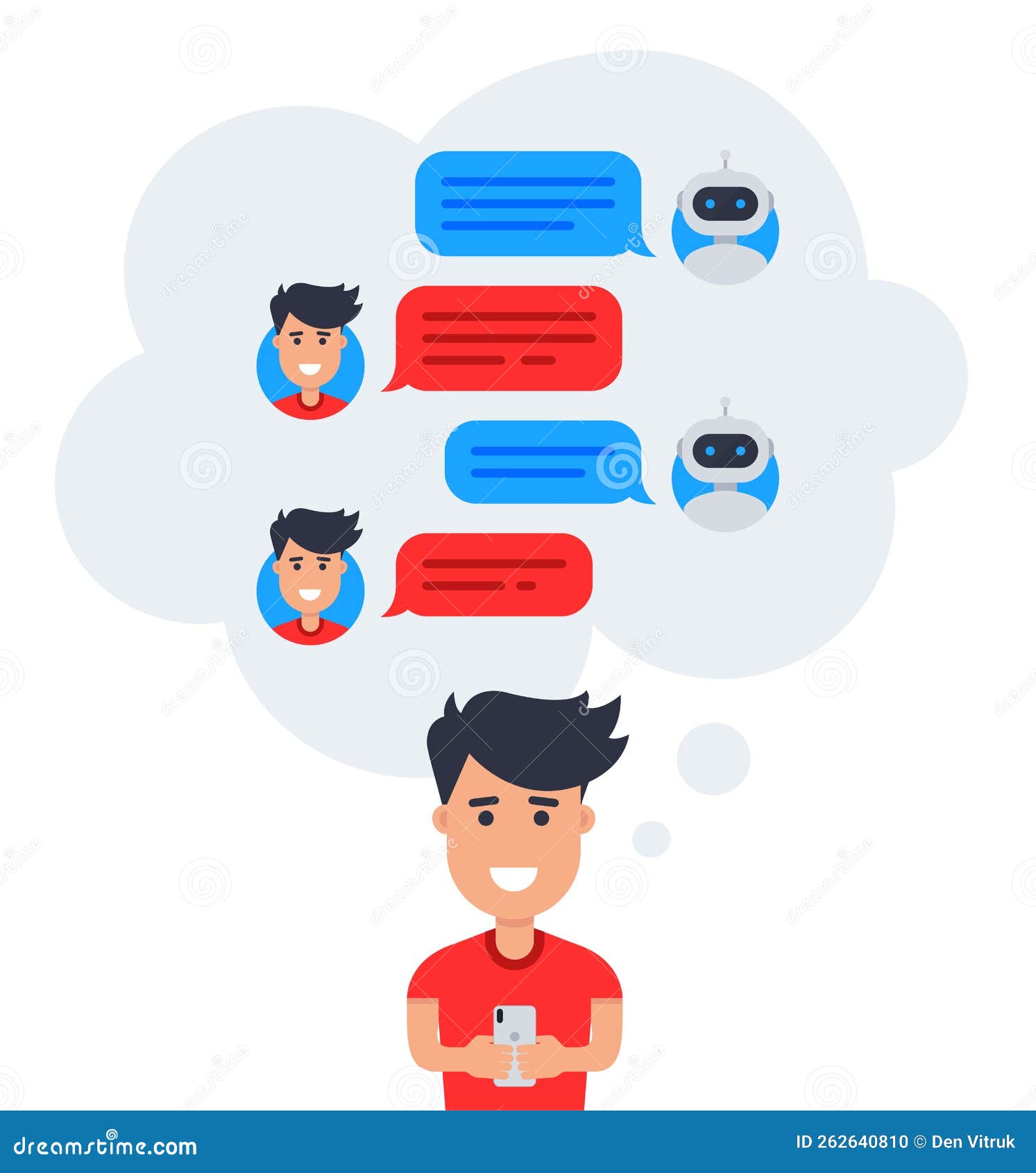 Chatbot Vector Illustration Concept Stock Illustration - Illustration ...
