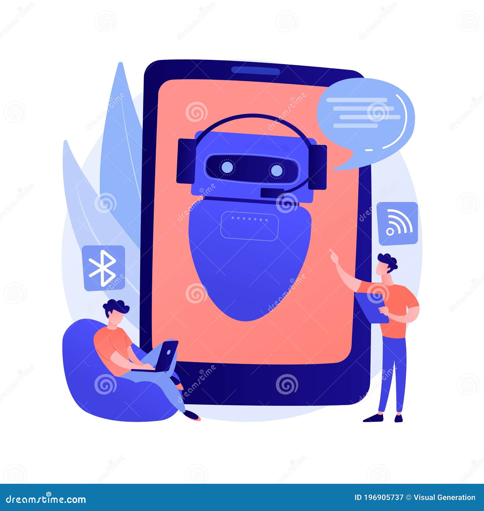 Chatbot Virtual Assistant Abstract Concept Vector Illustration. Stock ...