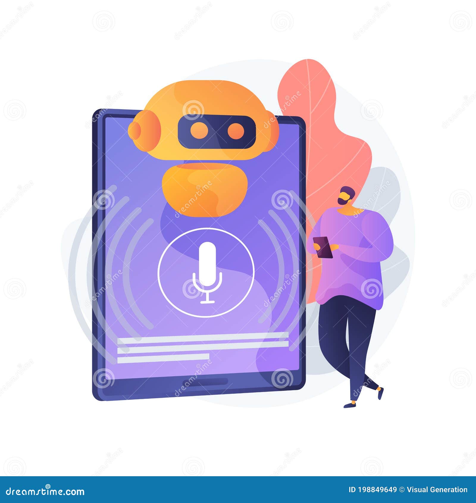 Chatbot Voice Controlled Virtual Assistant Abstract Concept Vector Illustration. Stock Vector ...