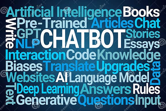 Chatbot Word Cloud stock illustration. Illustration of word - 273018537