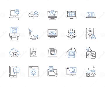 Chatbots Outline Icons Collection. Chatbots, AI, Automation, Bot, Conversational, Dialogflow ...