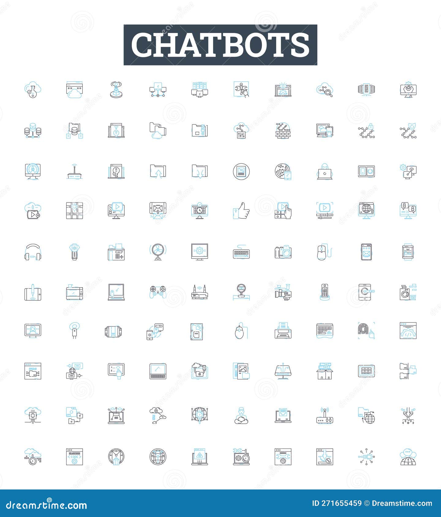 Chatbots Vector Line Icons Set. Chatbots, AI, Automation, Dialogue ... Chatbots Vector Line Icons Set. Chatbots, AI, Automation, Dialogue ...