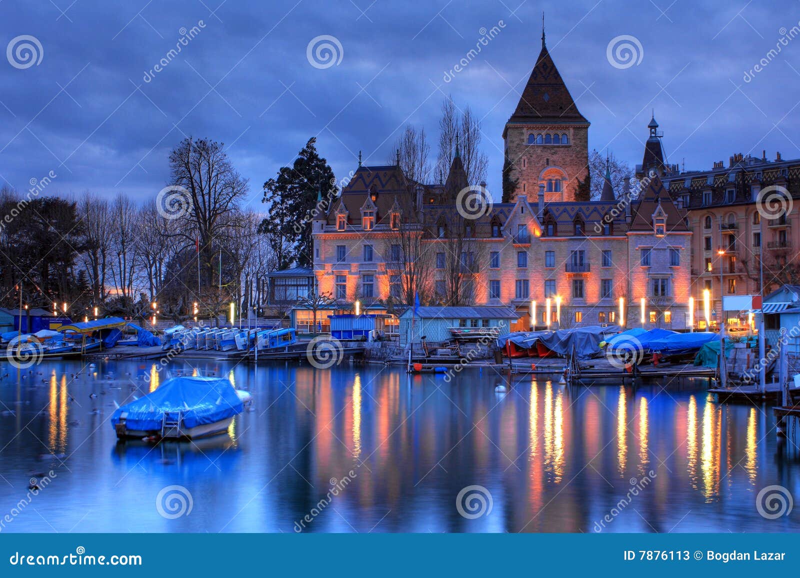 Chateau 06 D'Ouchy, Losanna, Svizzera Immagine Stock - Immagine di ...