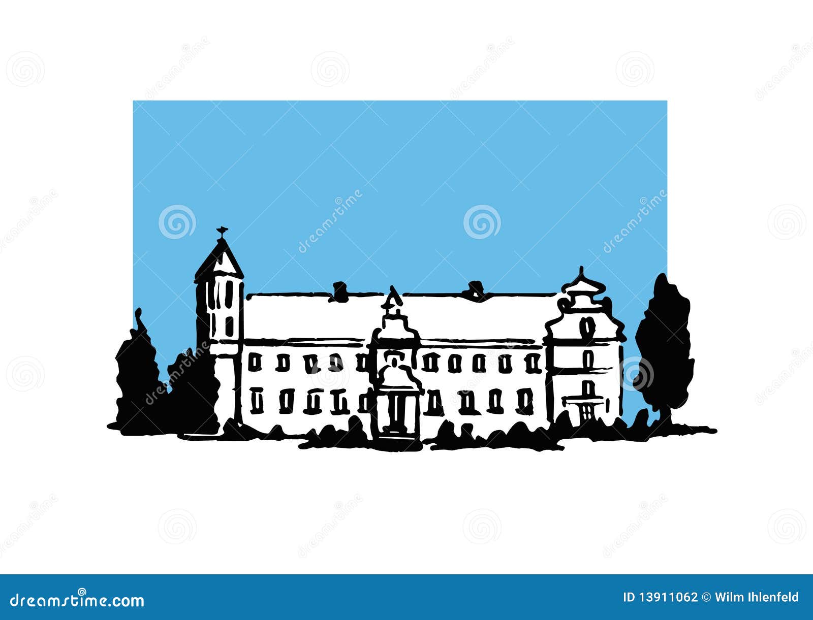 Chateau stock vector. Illustration of antique, architectural - 13911062
