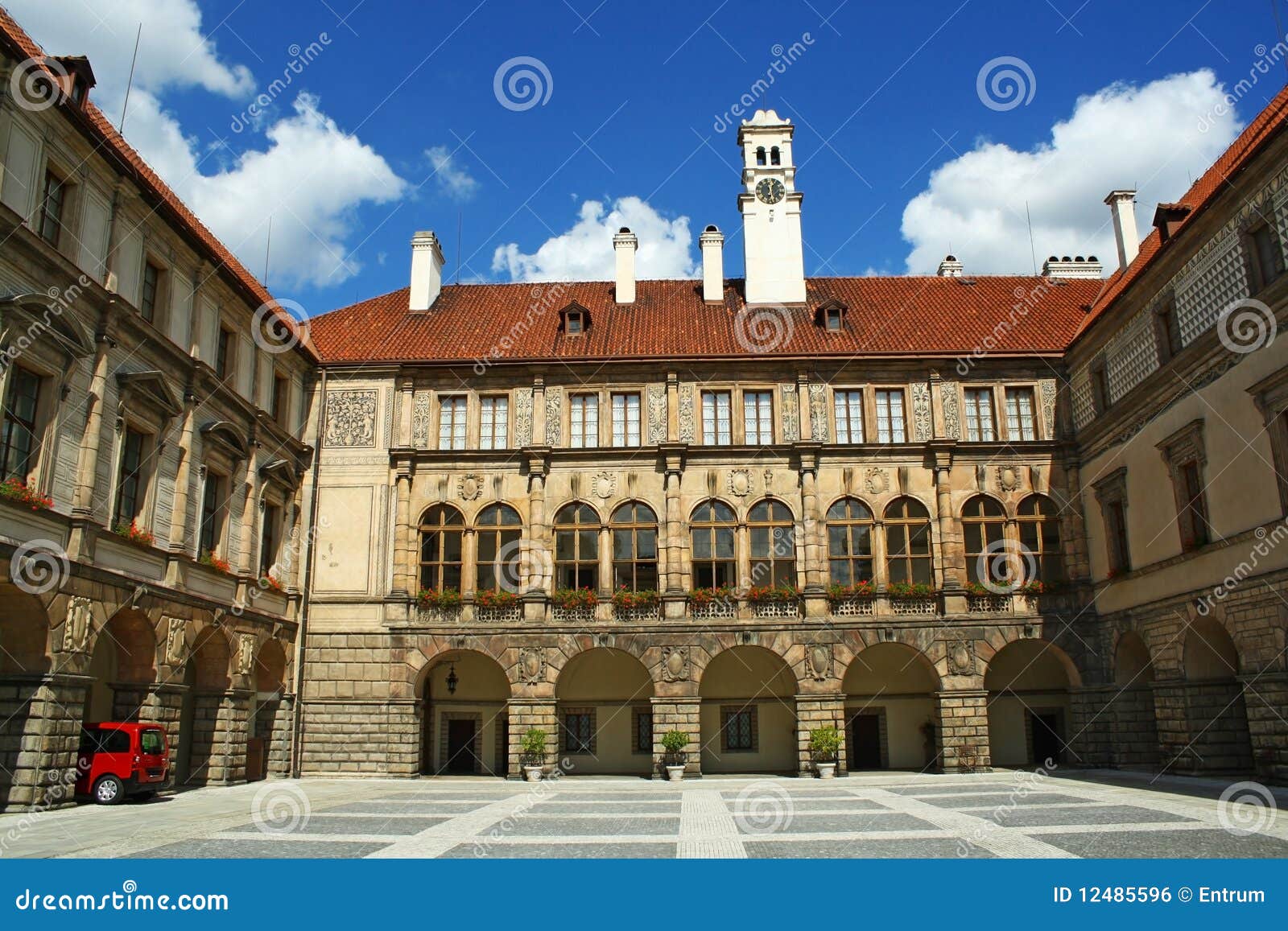 Chateau court stock photo. Image of emperor, czech, landmark - 12485596
