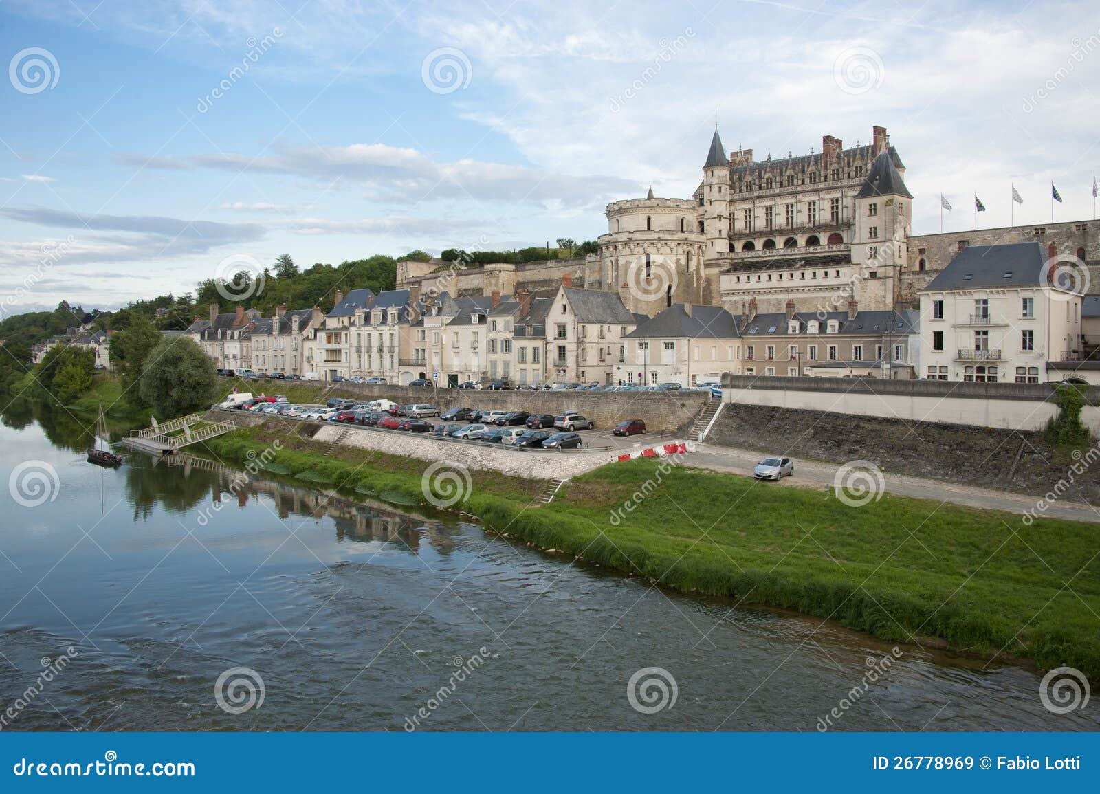 Chateau D Amboise and Village Stock Image - Image of unesco, facade ...