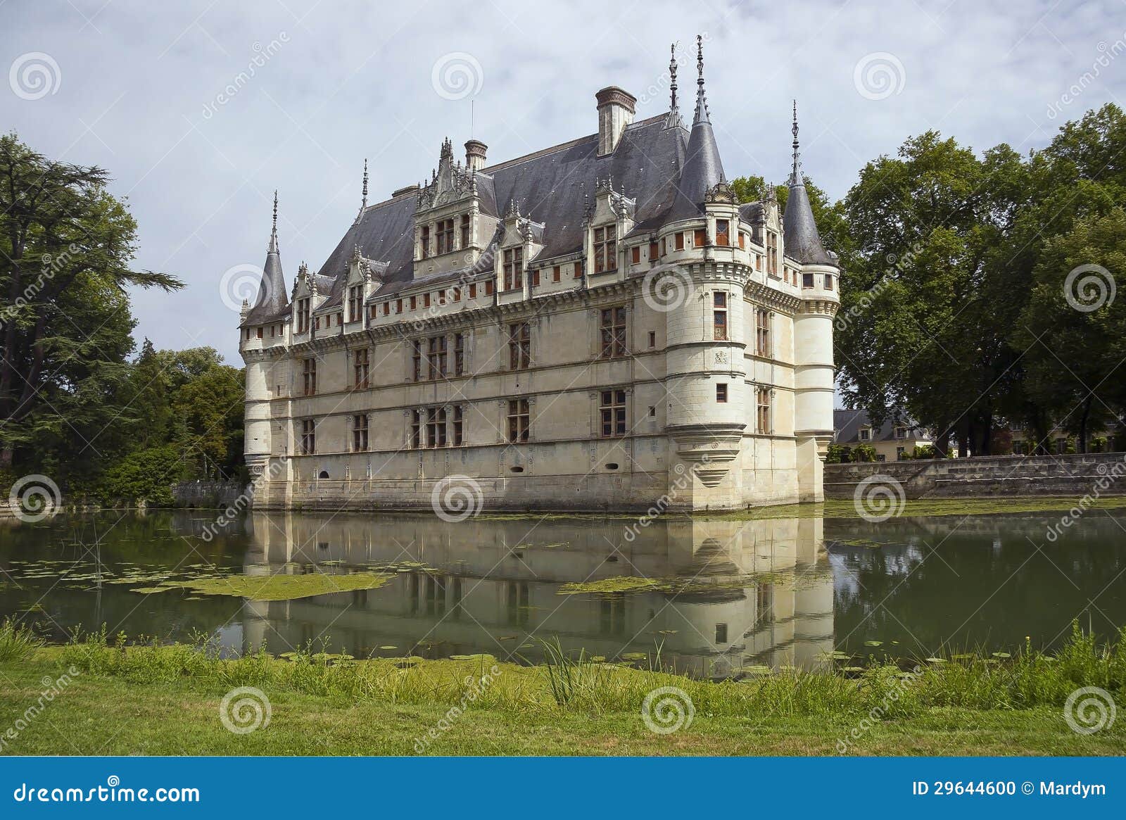 Chateau d Azay-le-Rideau stock photo. Image of landmark - 29644600