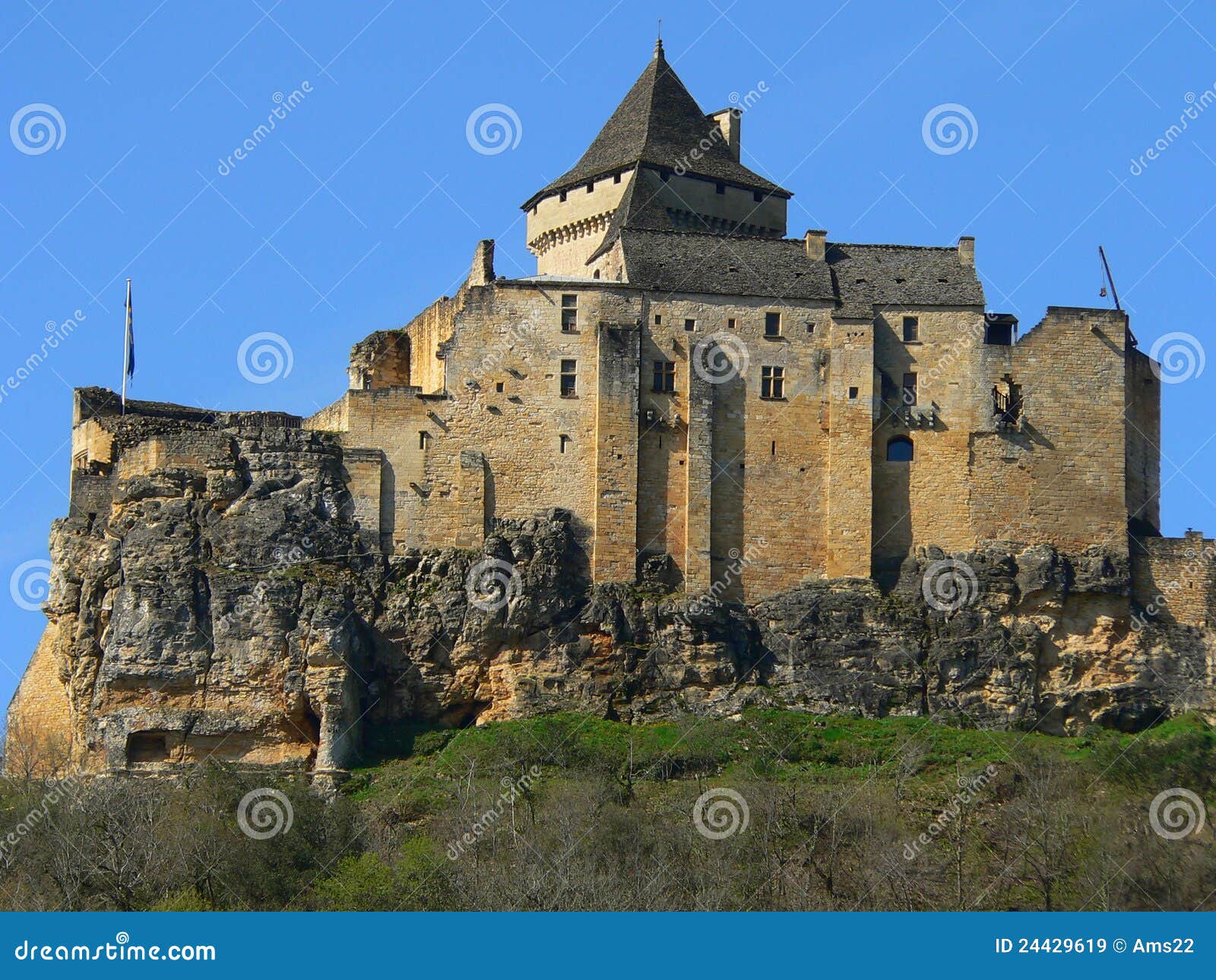 Chateau De Castelnaud-La-Chapele (Francia) Immagine Stock - Immagine di ...