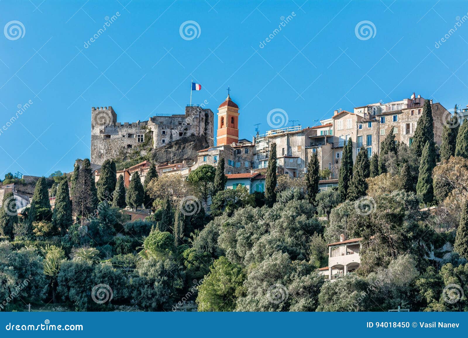 Chateau de Roquebrune foto de archivo. Imagen de castillo - 94018450