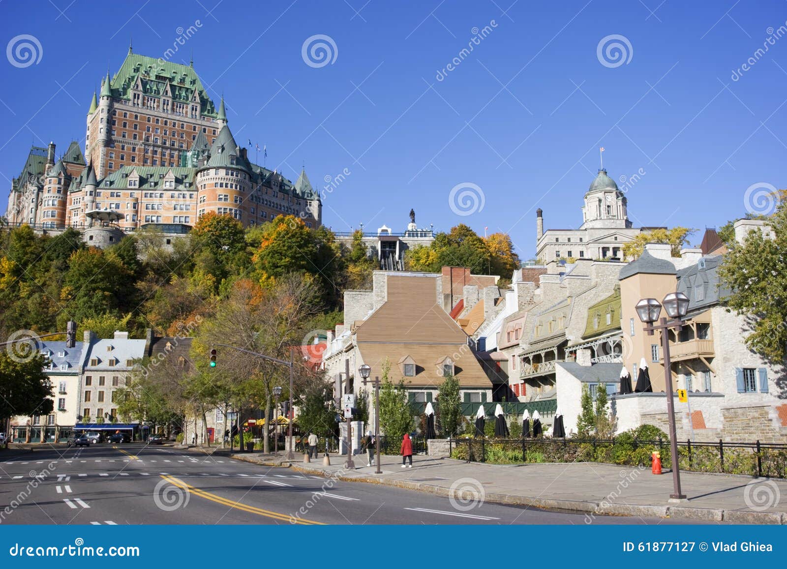 Chateau Frontenac in Autumn, Quebec City Stock Image - Image of vivid ...