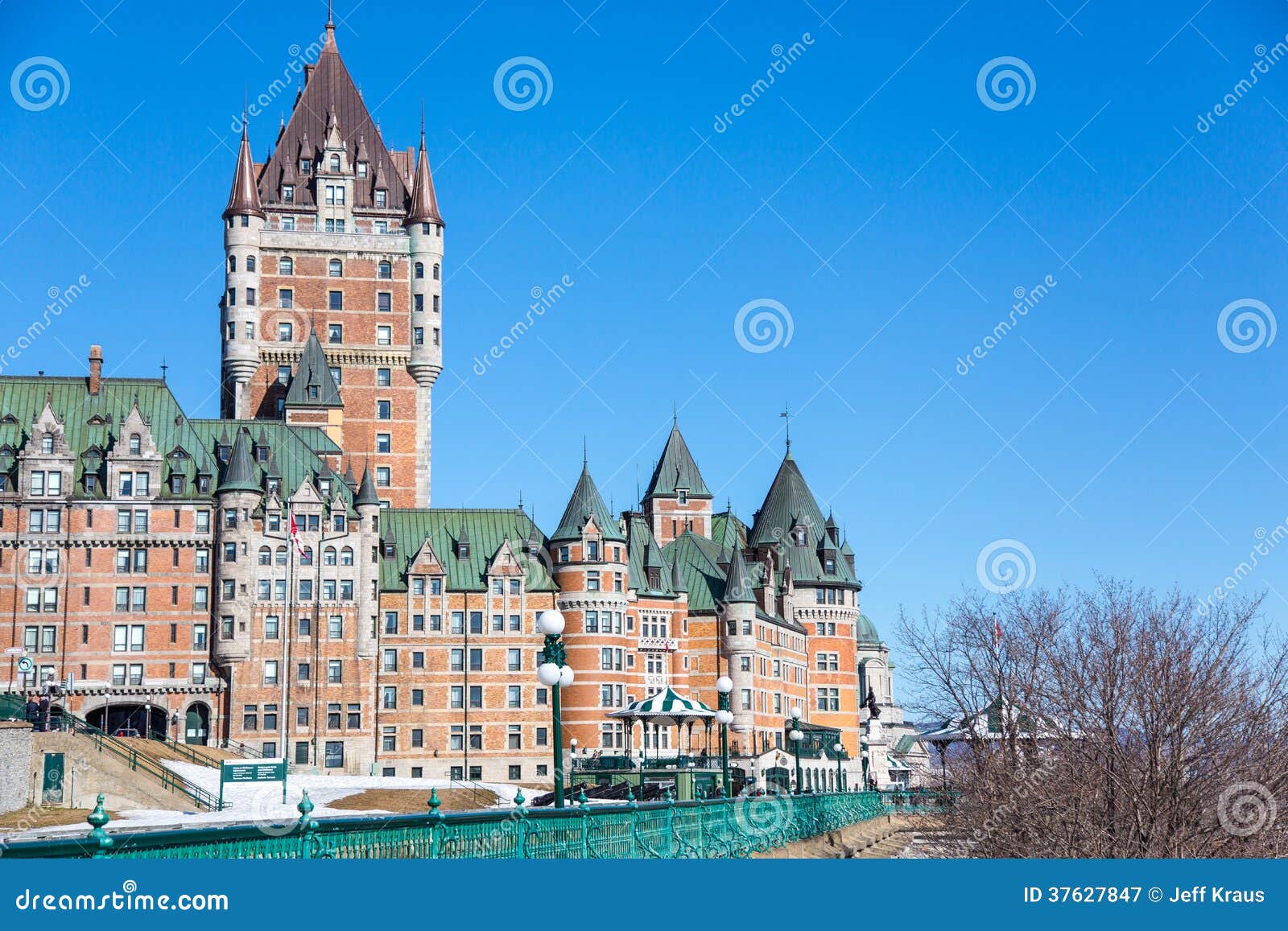 Chateau Frontenac, De Stad Van Quebec, Canada Stock Afbeelding - Image ...