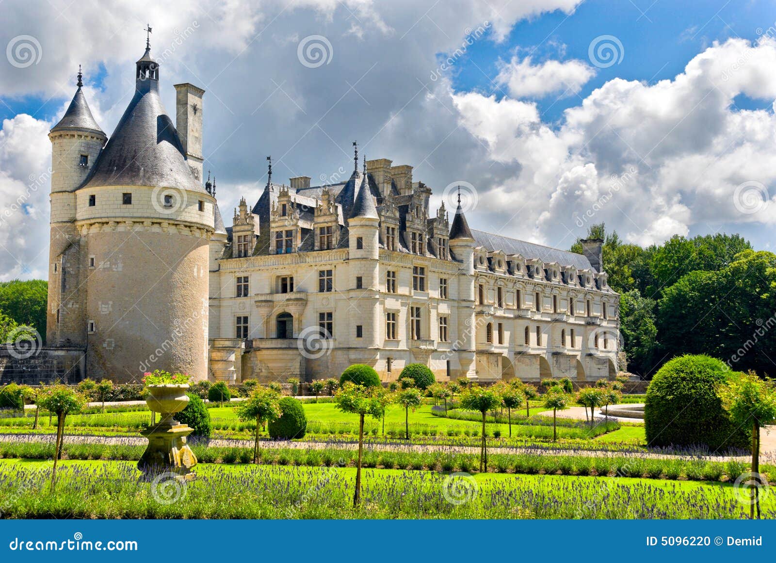 Chateau and Garden Chenonceau Stock Photo - Image of design, famous ...