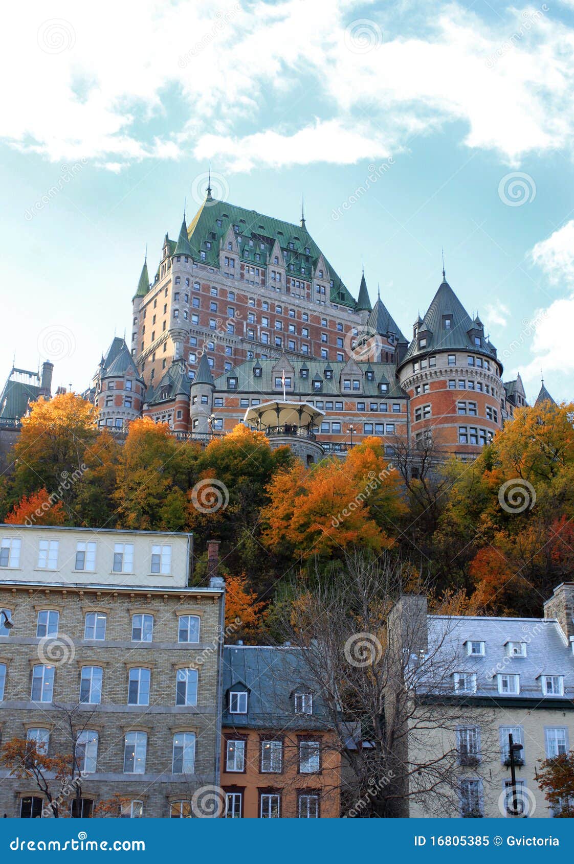 Chateau in Quebec City, Canada Stock Image - Image of autumn, castle ...