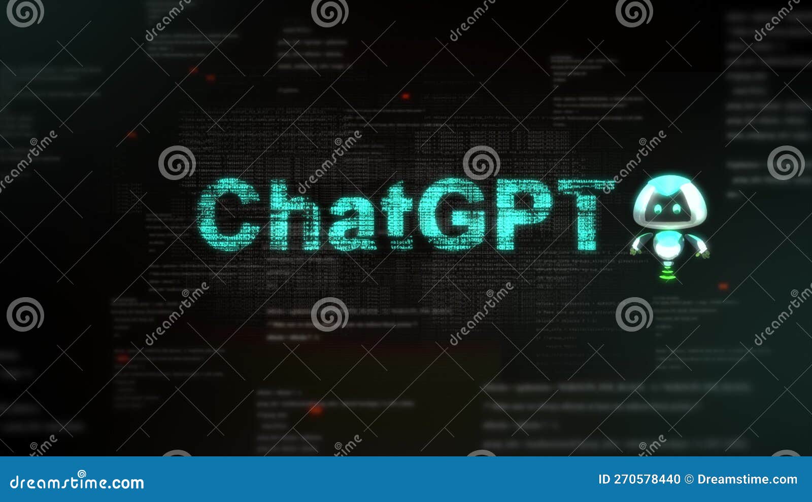 Chatgpt Animation With Chatbot Robot Programming Code Language In Background Concept Of Ai To