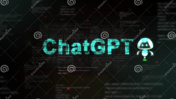 Chatgpt Animation with Chatbot Robot. Programming Code Language in ...
