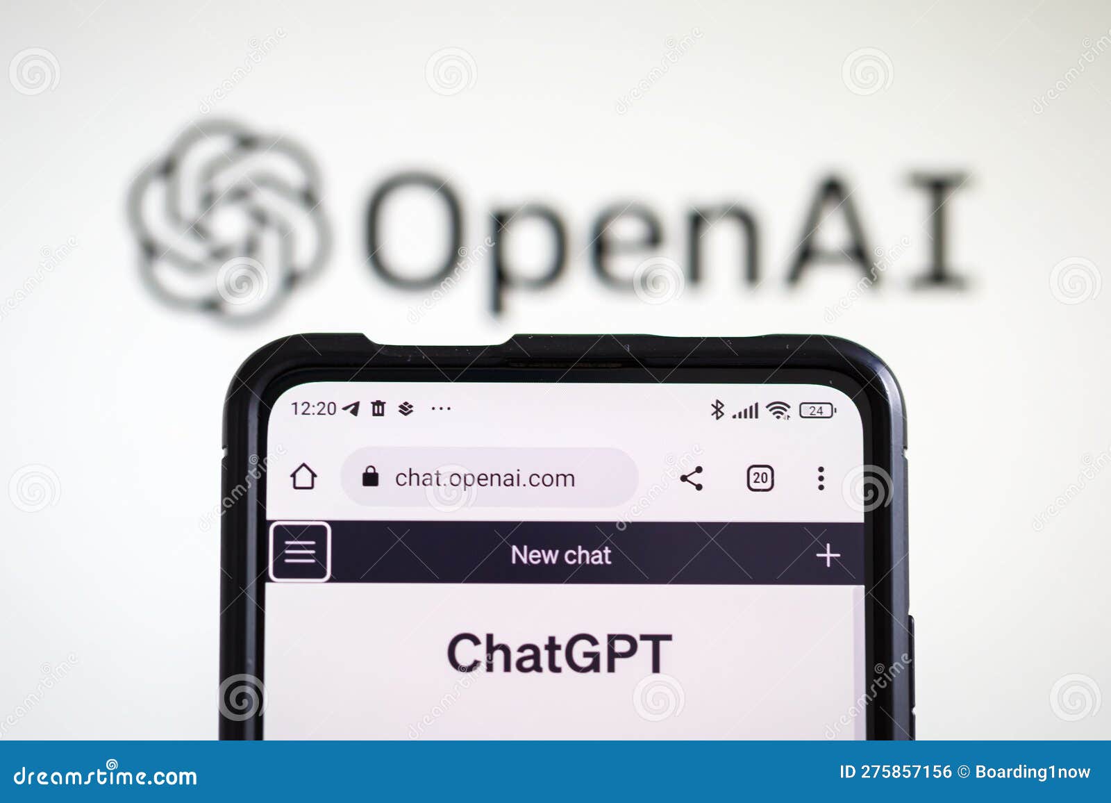 ChatGPT Artificial Intelligence AI Chat GPT with OpenAI Logo Fotografia ...