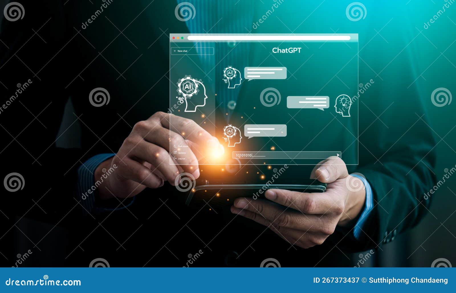 ChatGPT Chat with AI or Artificial Intelligence Technology, Business ...