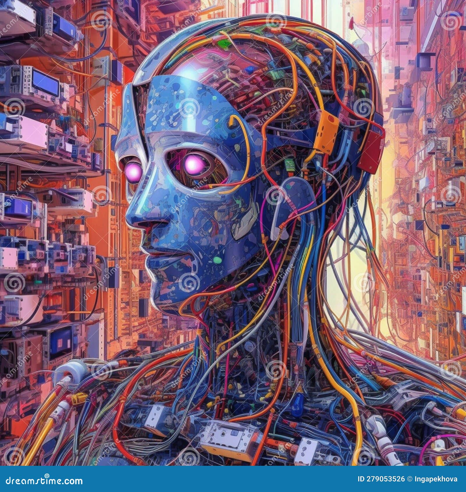 ChatGPT. Neural network stock illustration. Illustration of code ...