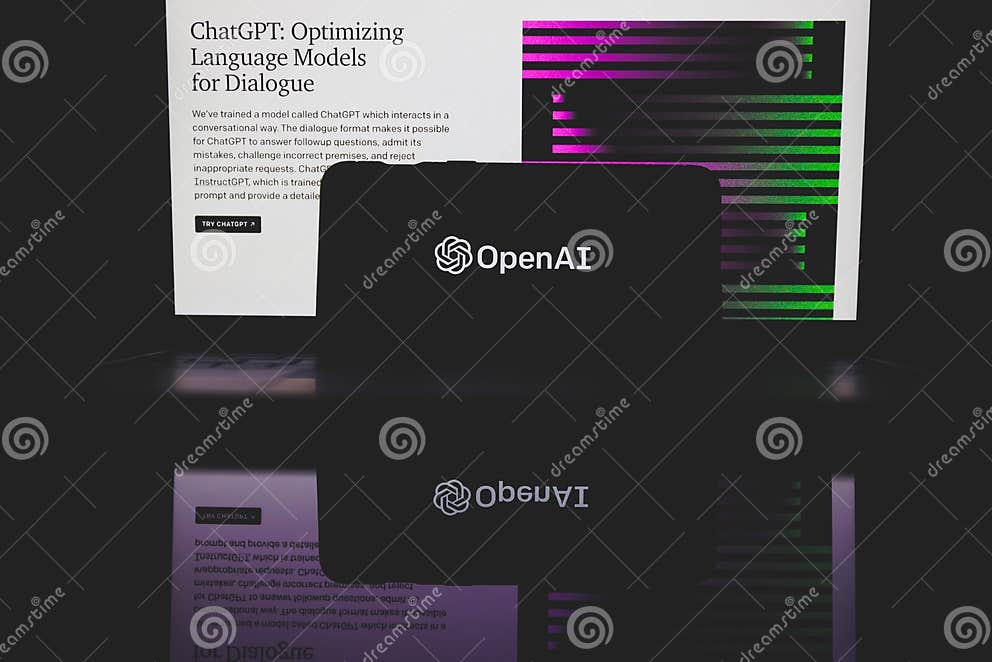 ChatGPT OpenAI Artificial Intelligence Computer Program on PC Screen Editorial Photography ...