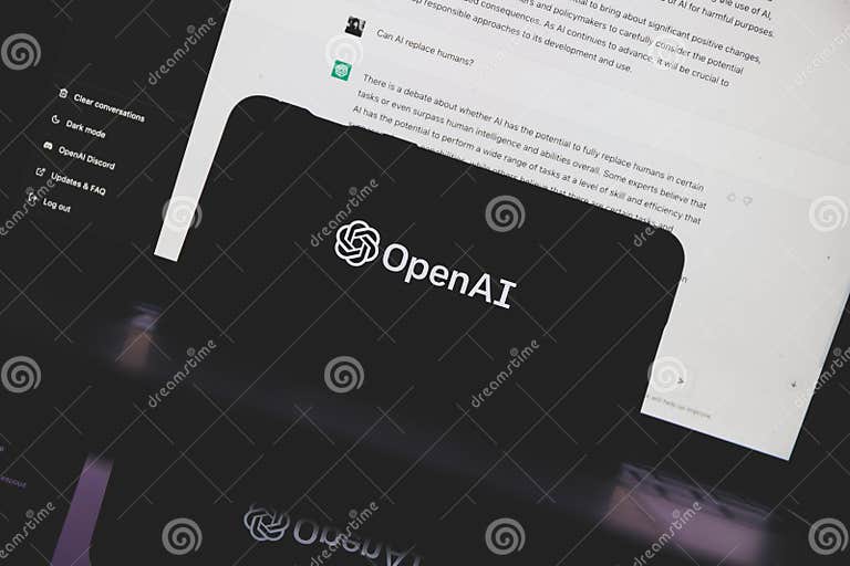 ChatGPT OpenAI Artificial Intelligence Computer Program on PC Screen Editorial Photo - Image of ...