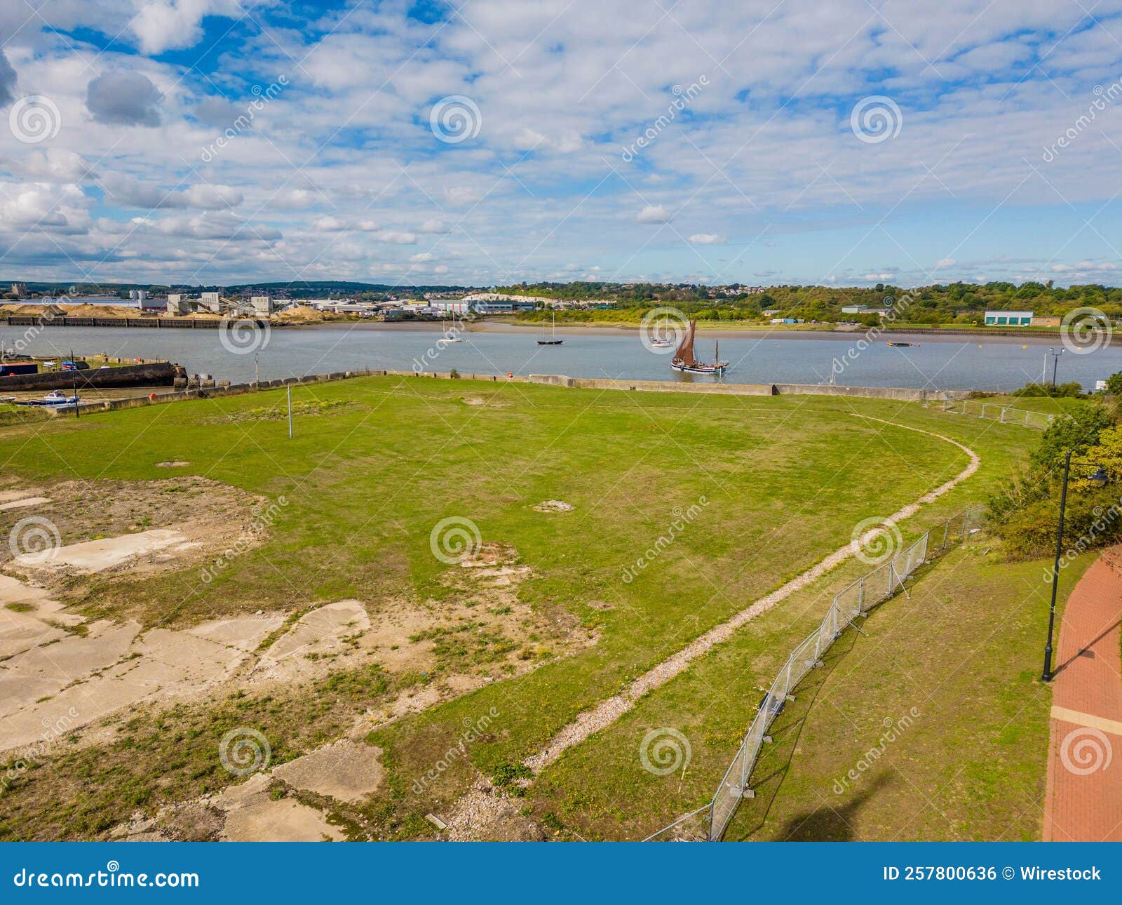 Chatham Dock with River and Ship in Background Stock Photo - Image of ...
