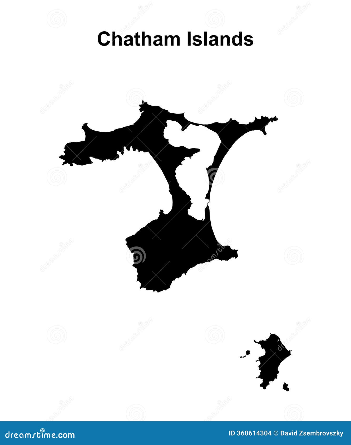 Chatham Islands Region Regions Of New Zealand Map Vector Illustration ...