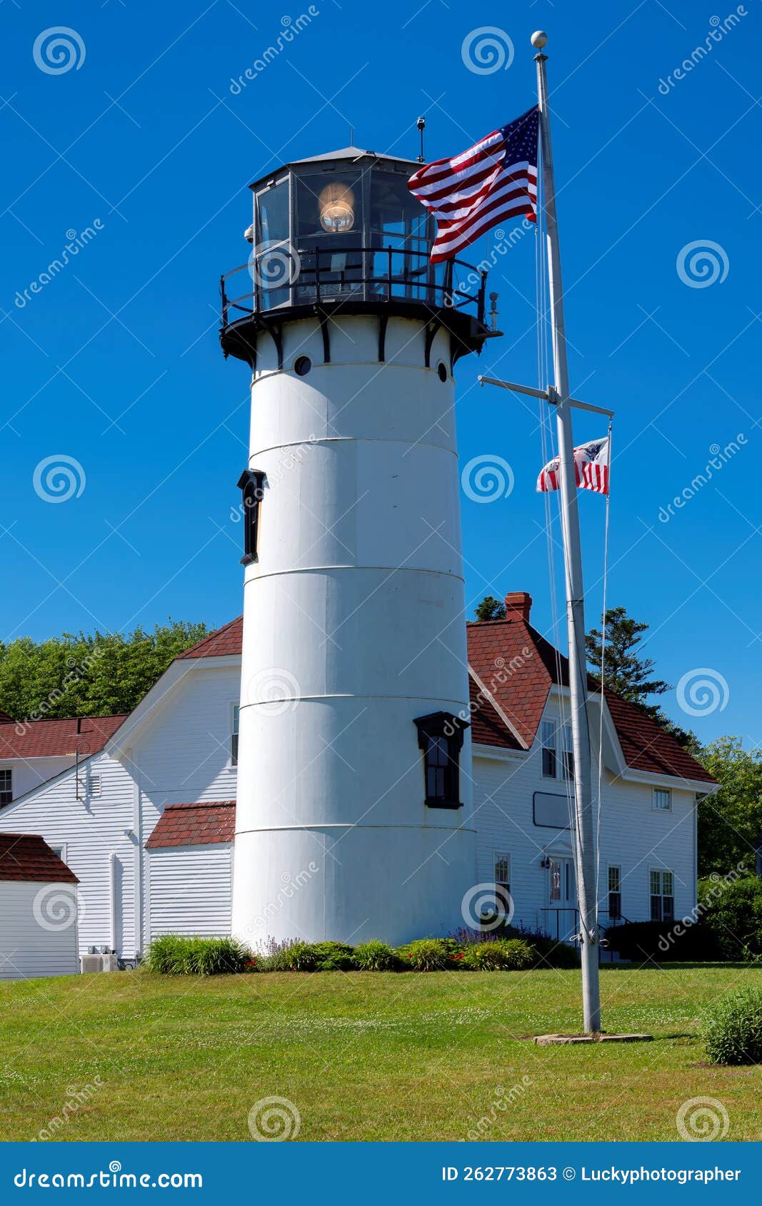 Chatham Lighthouse in Cape Cod, Massachusetts, USA. Stock Image - Image ...