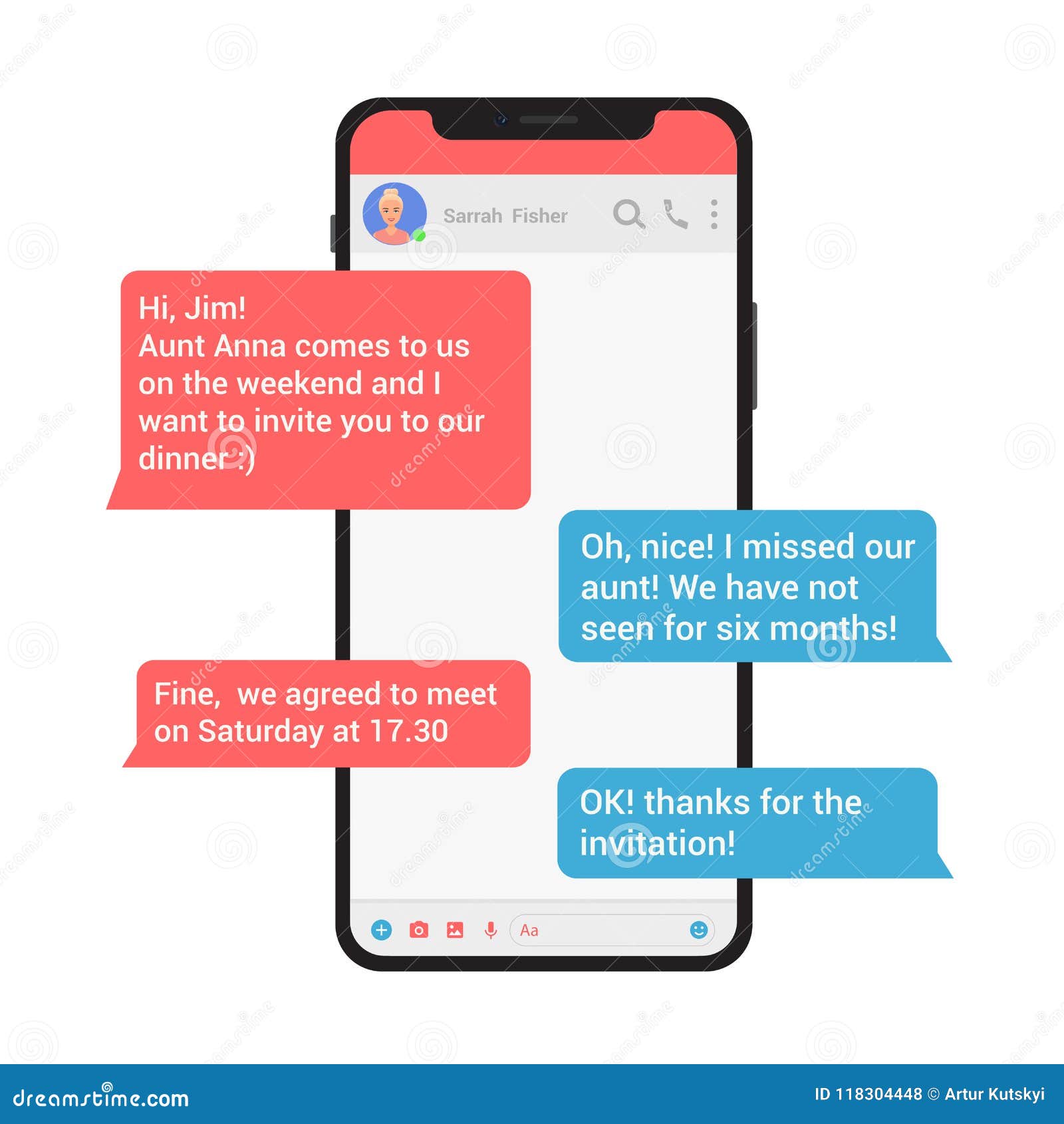 Chating and Messaging Vector Illustration Concept. Social Network ...