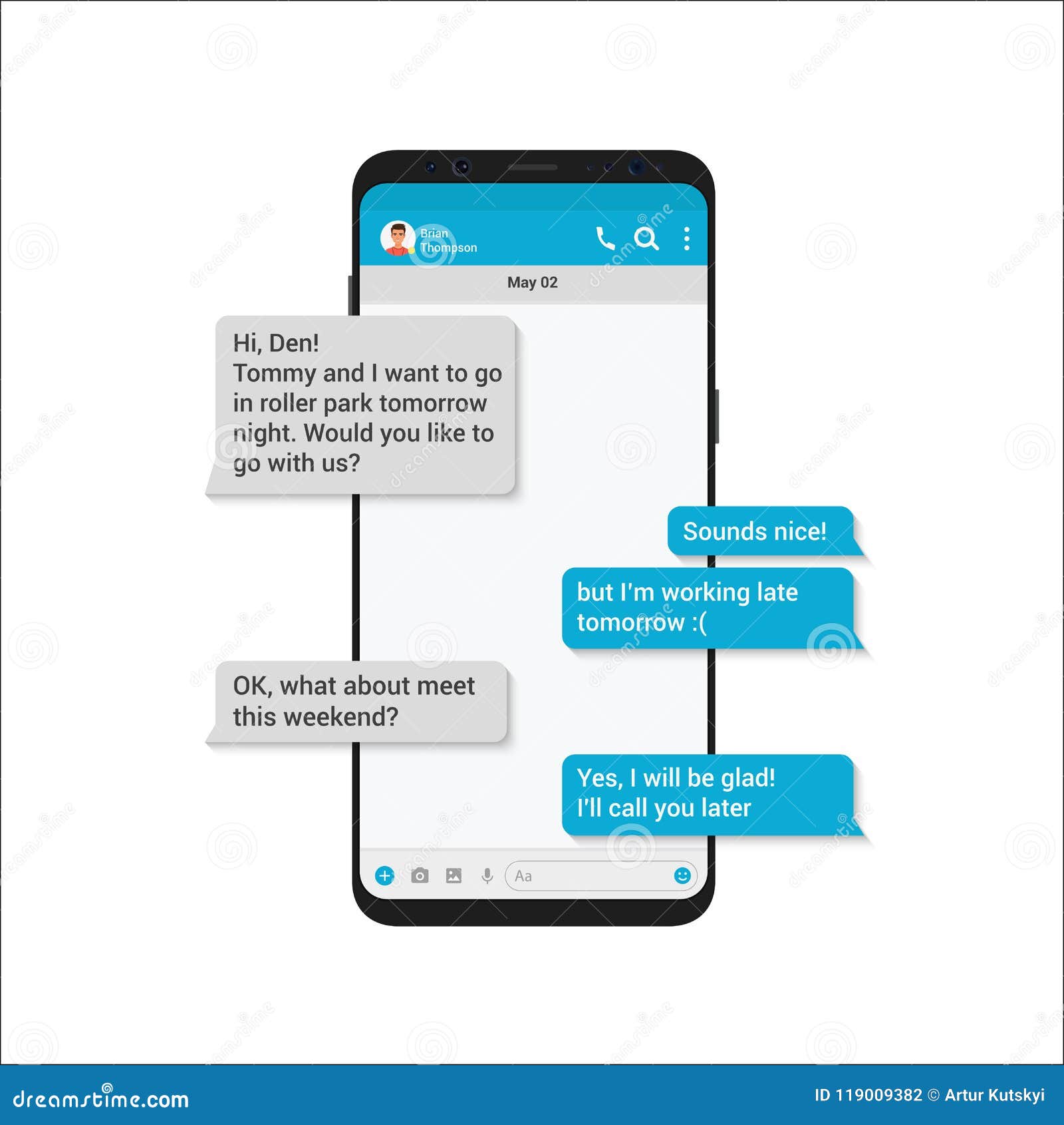 Chating and Messaging Vector Illustration Concept. Social Network ...