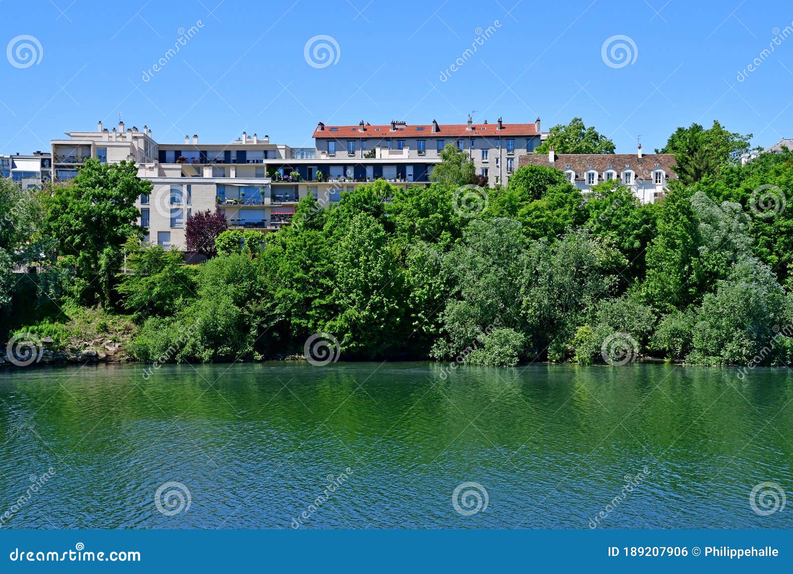 Chatou, France - May 25 2017 : Seine Riverside Stock Photo - Image of ...