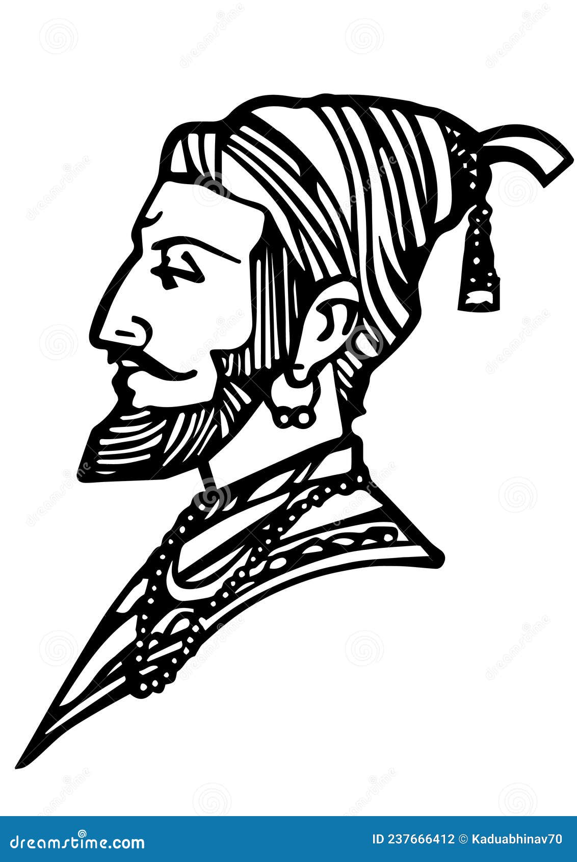 Chatrapati Shivaji Maharaj Face Icon. Shiviji Icon Vector ...