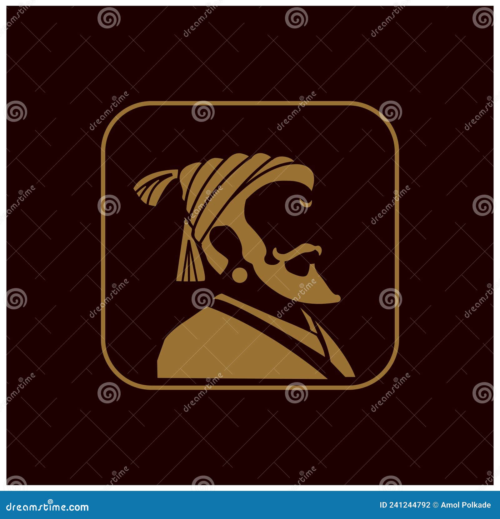 Chatrapati Shivaji Maharaj Face Icon. Shiviji Icon Vector ...