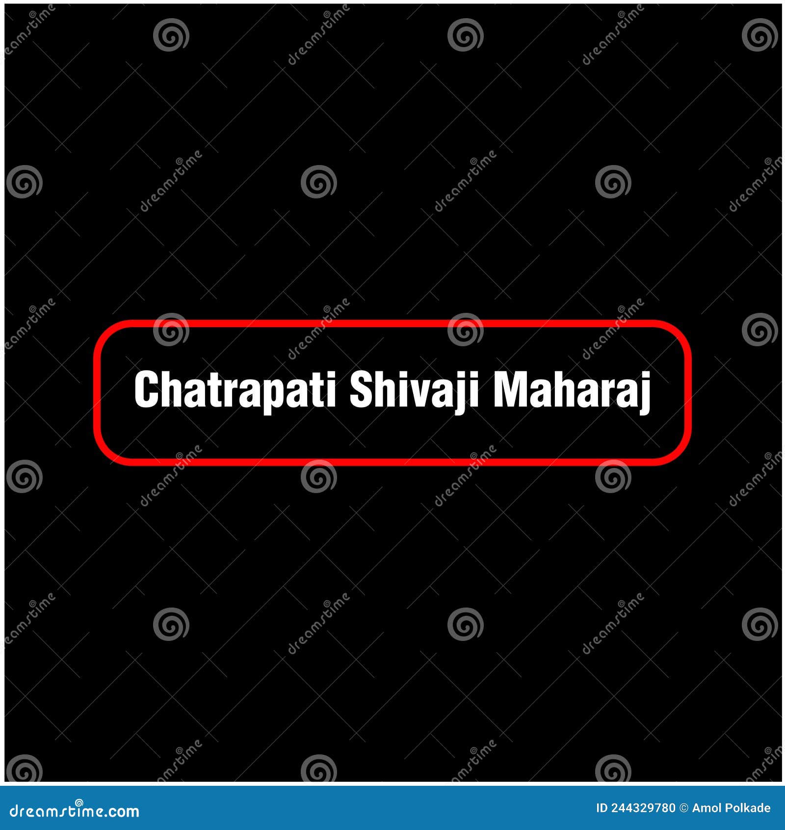Chatrapati Shivaji Maharaj Written in Red Outline. Shivaji Maharaj Text ...