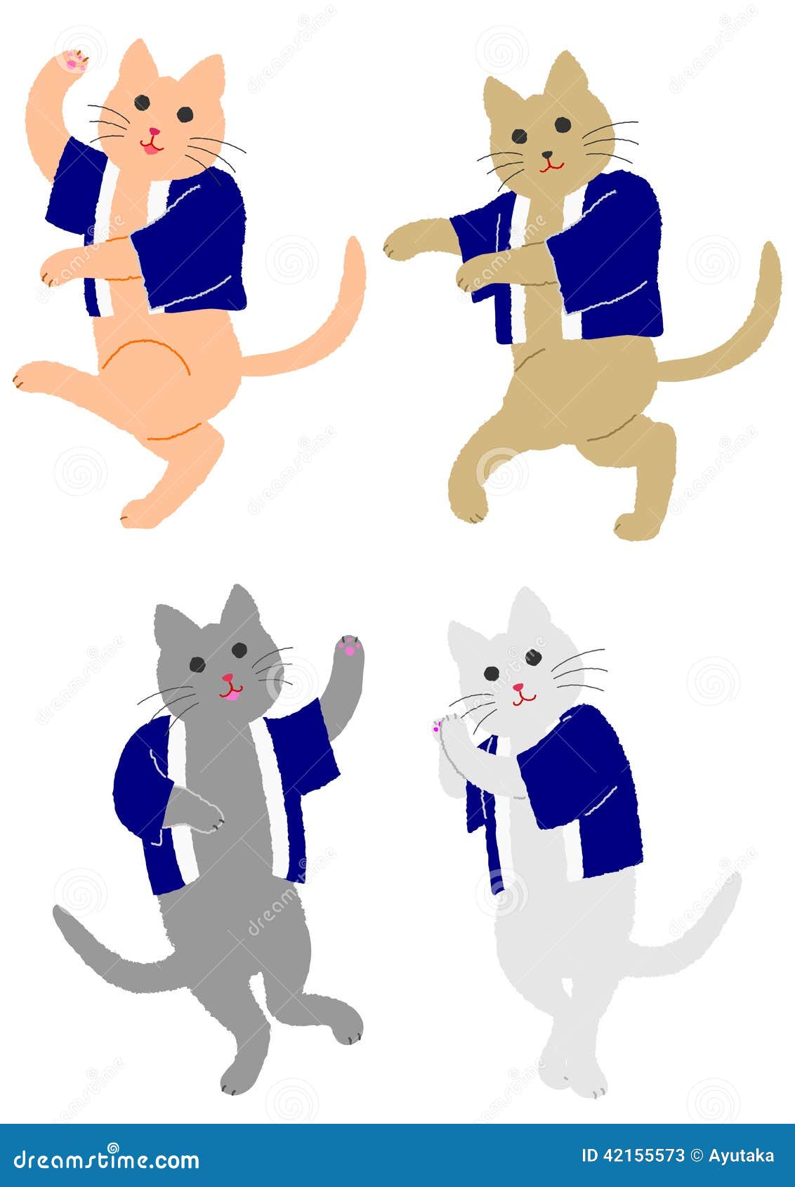 Chats de danse illustration de vecteur. Illustration du entier - 42155573