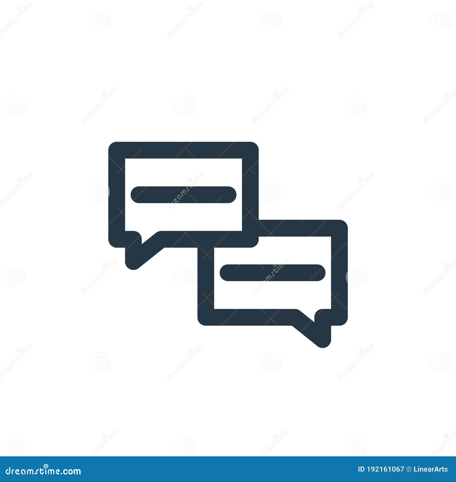 Chats Icon Vector from School Concept. Thin Line Illustration of Chats ...