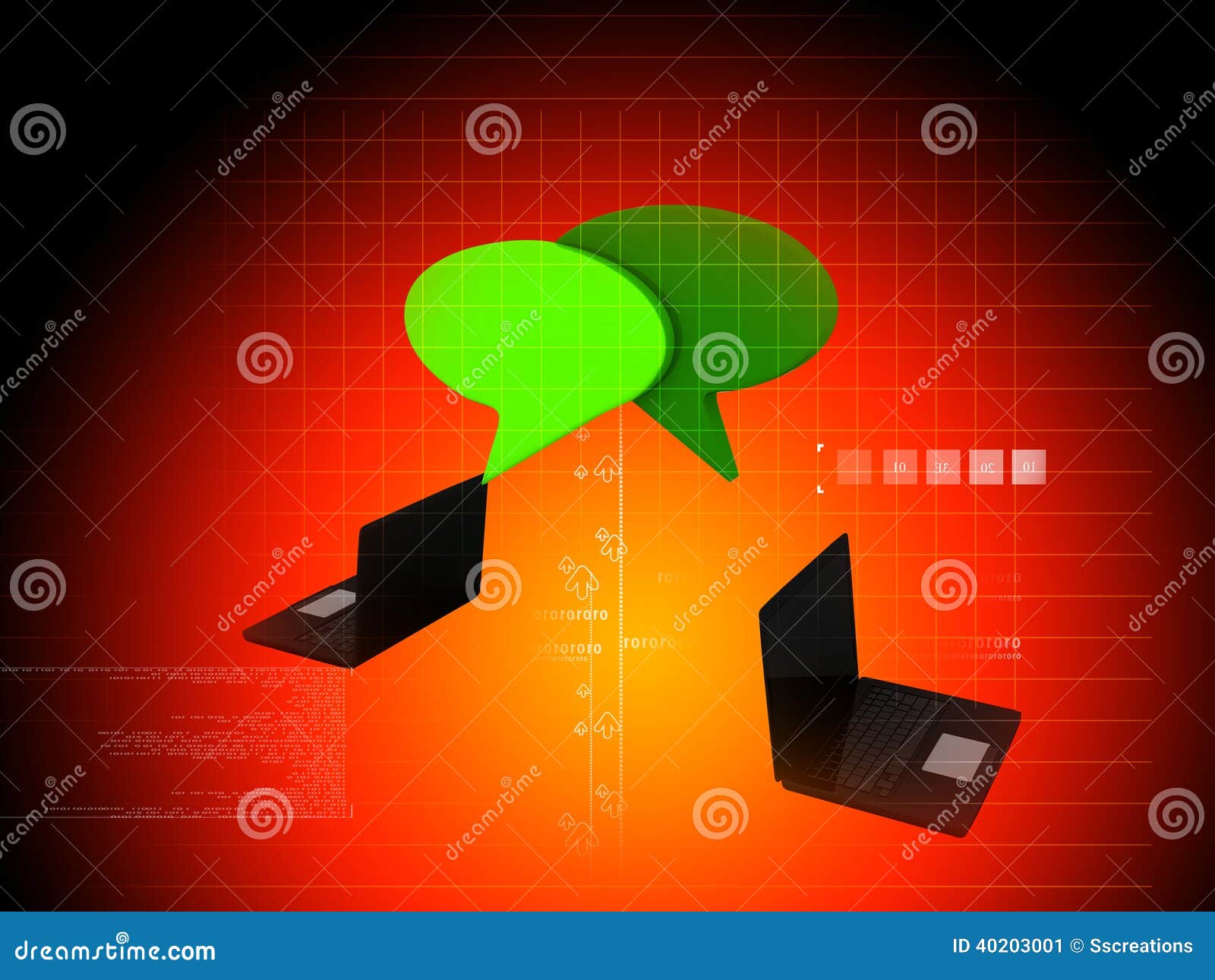 Chatt Symbol on Your Laptop Stock Illustration - Illustration of clip ...