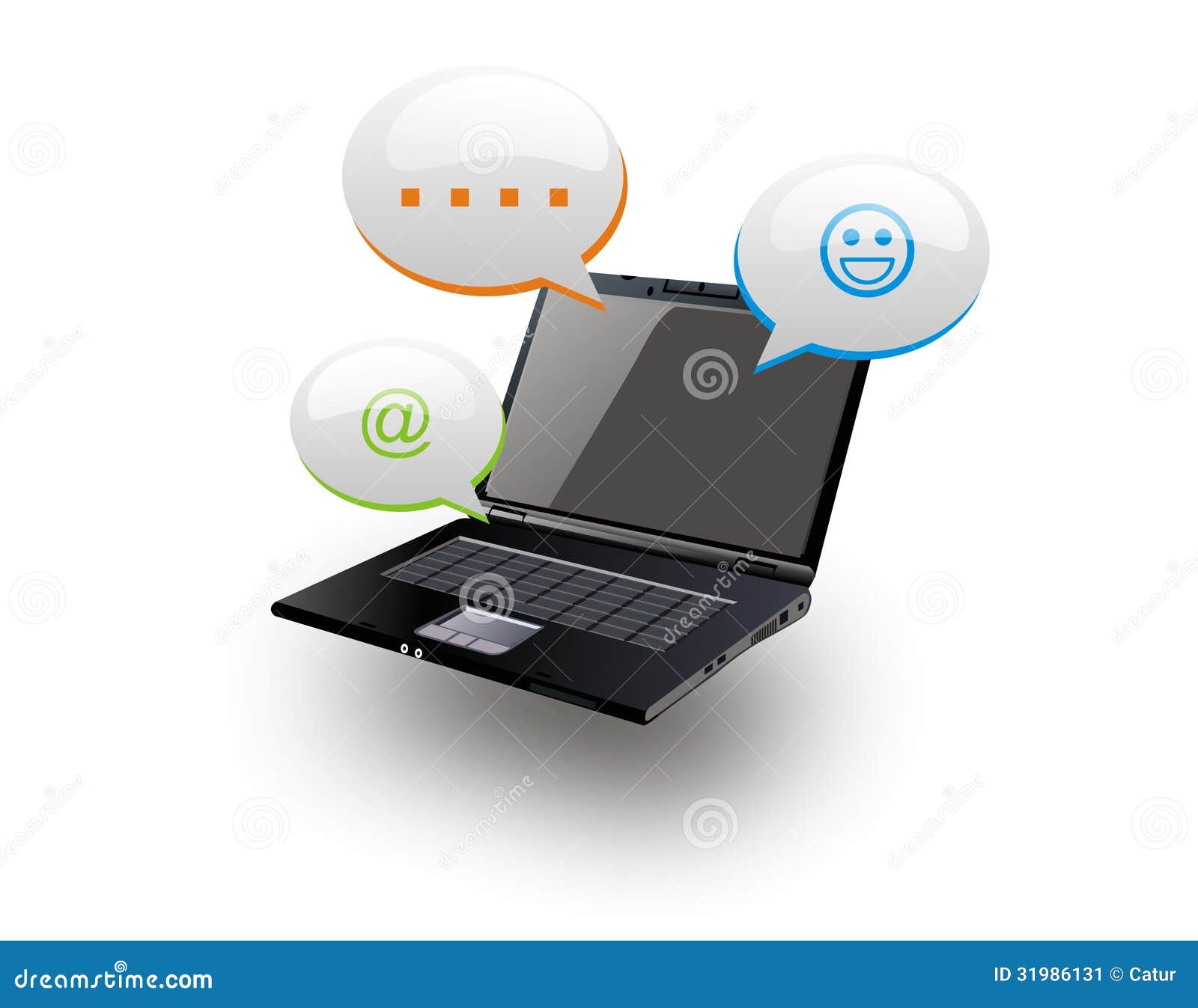 Chatt Symbol on Your Laptop Stock Illustration - Illustration of ...