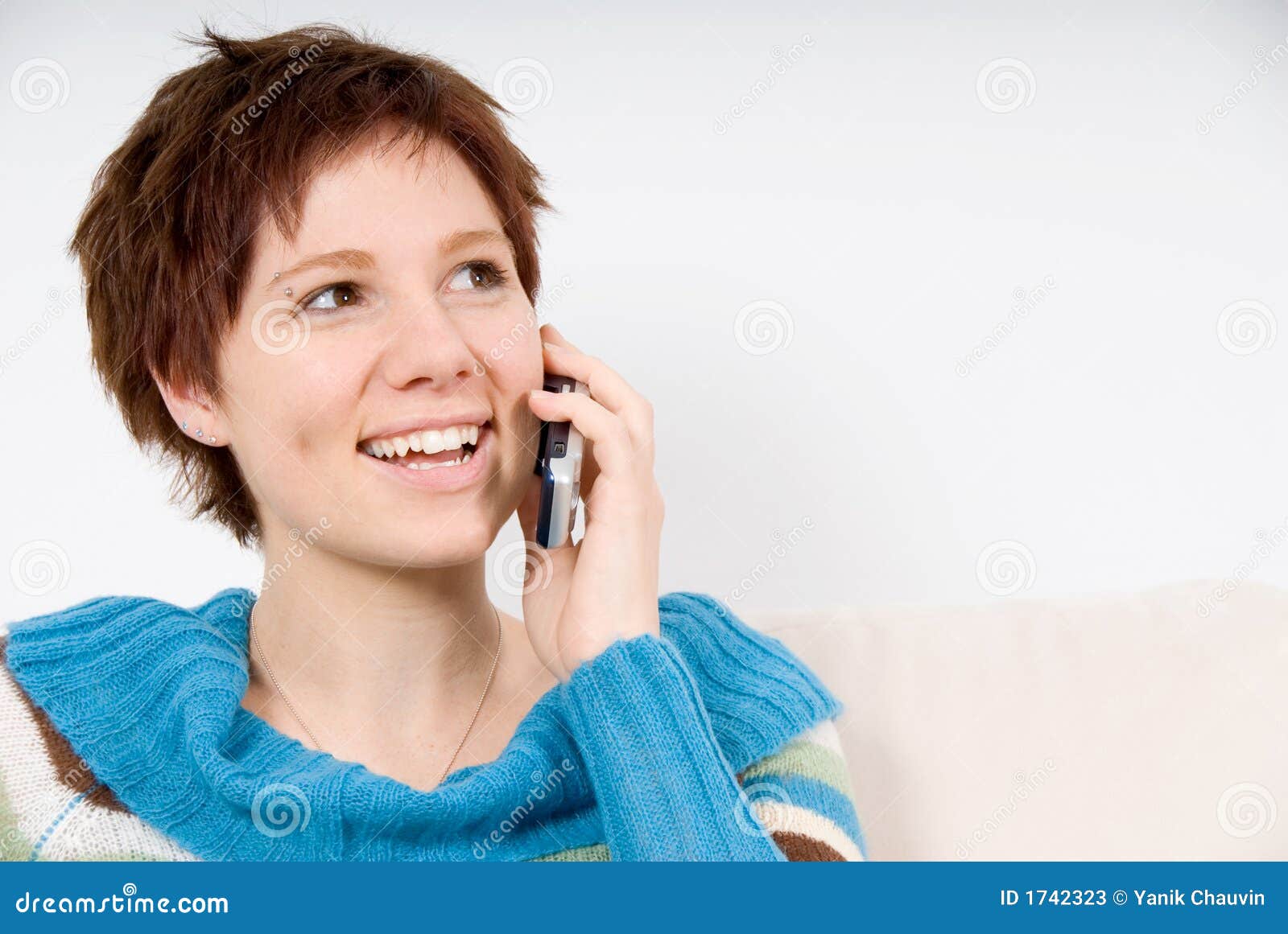 Chatting stock image. Image of chat, cell, livingroom - 1742323