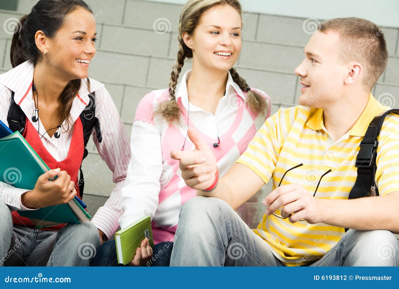 Chatting stock photo. Image of clothes, classmate, chatting - 6193812