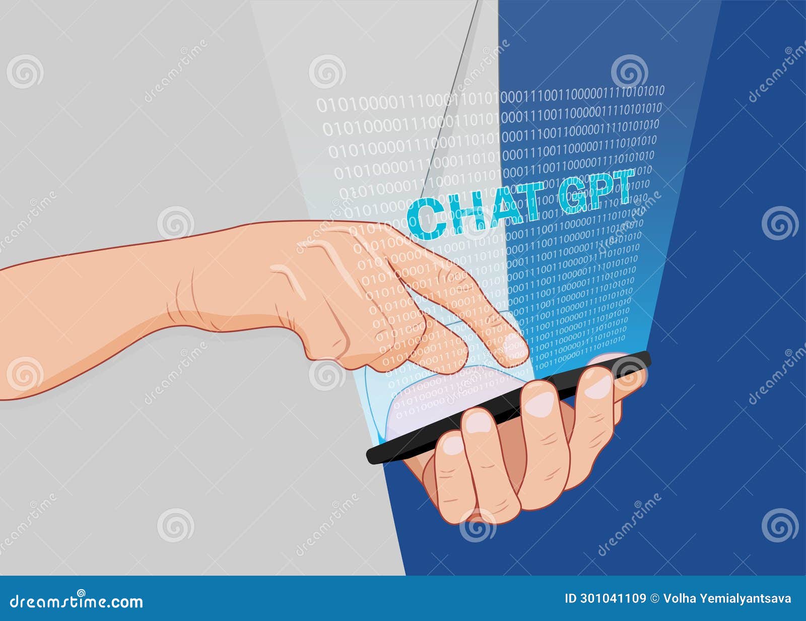 Chatting with Chat GPT. Using Artificial Intelligence. Vector ...