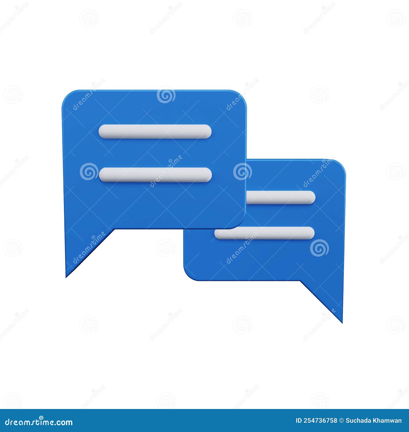 Chatting Box, Speak Bubble Text, Message Box, Text Box Isolated. 3D ...