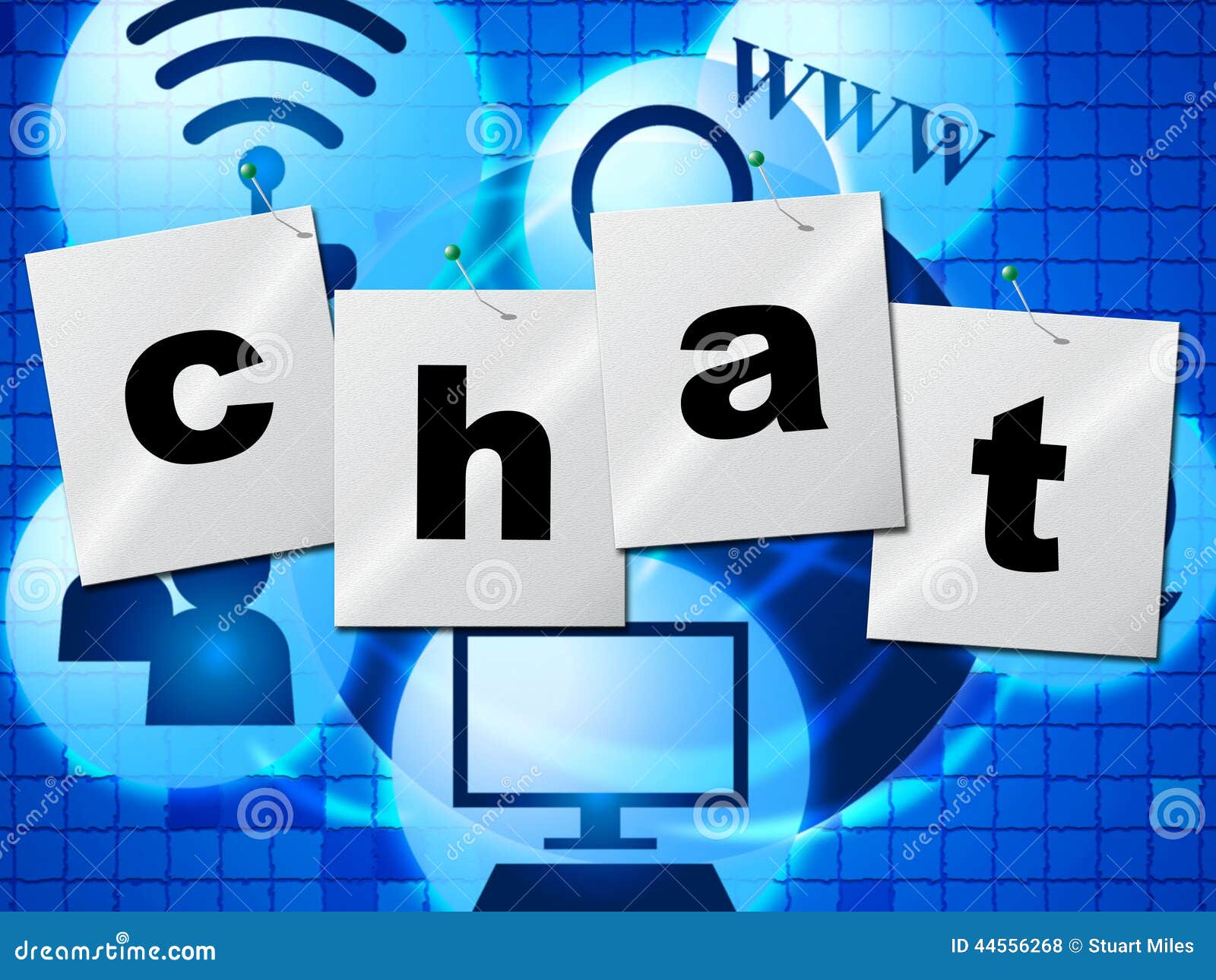Chatting Chat Represents Telephone Typing and Communicate Stock ...