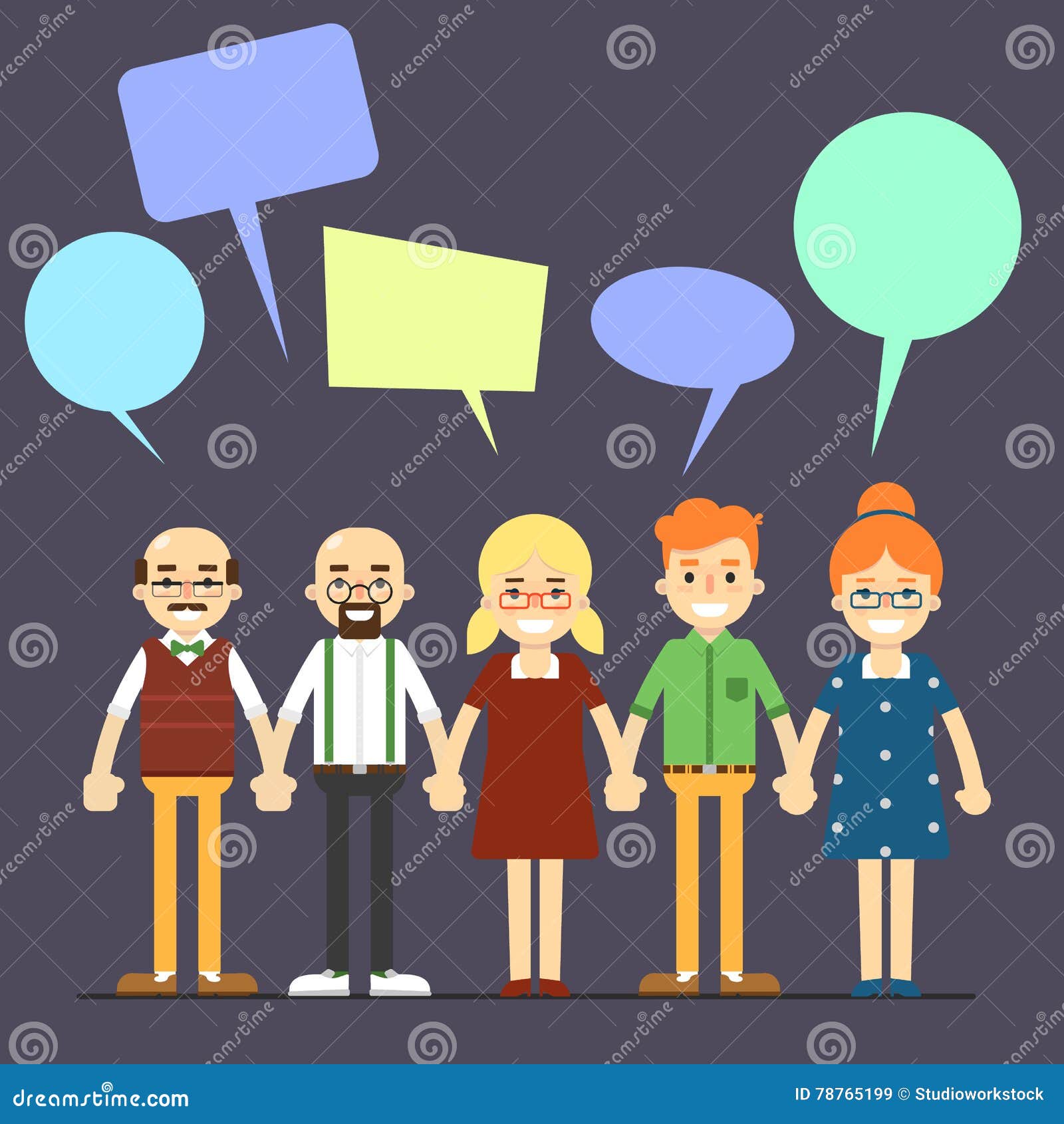 Chatting Communication Concept with People Stock Vector - Illustration ...