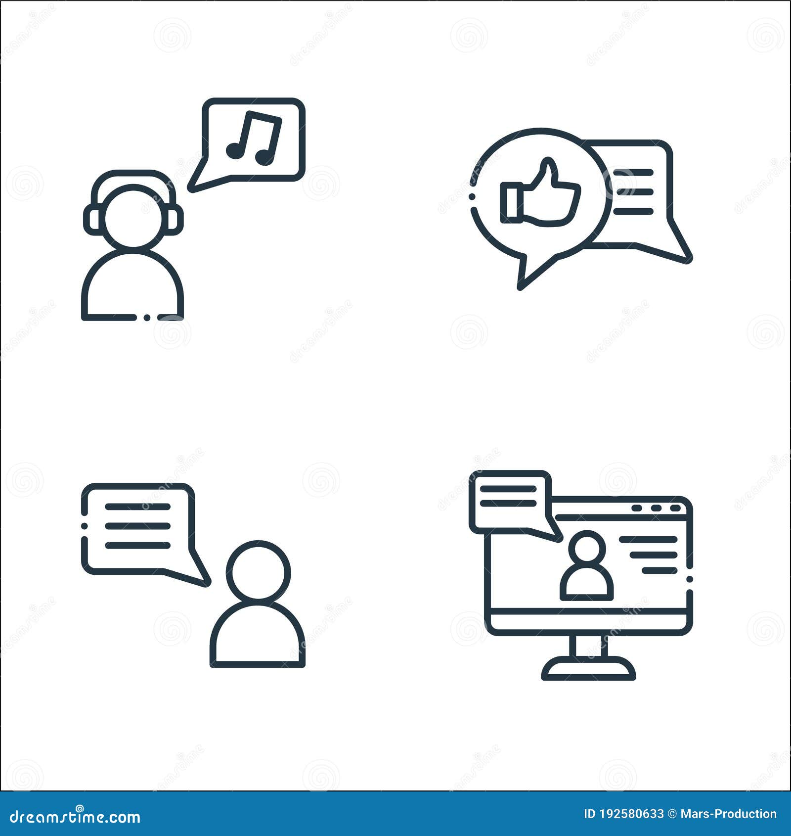 Linear Conversation Icon From Blogger And Influencer Outline Collection ...