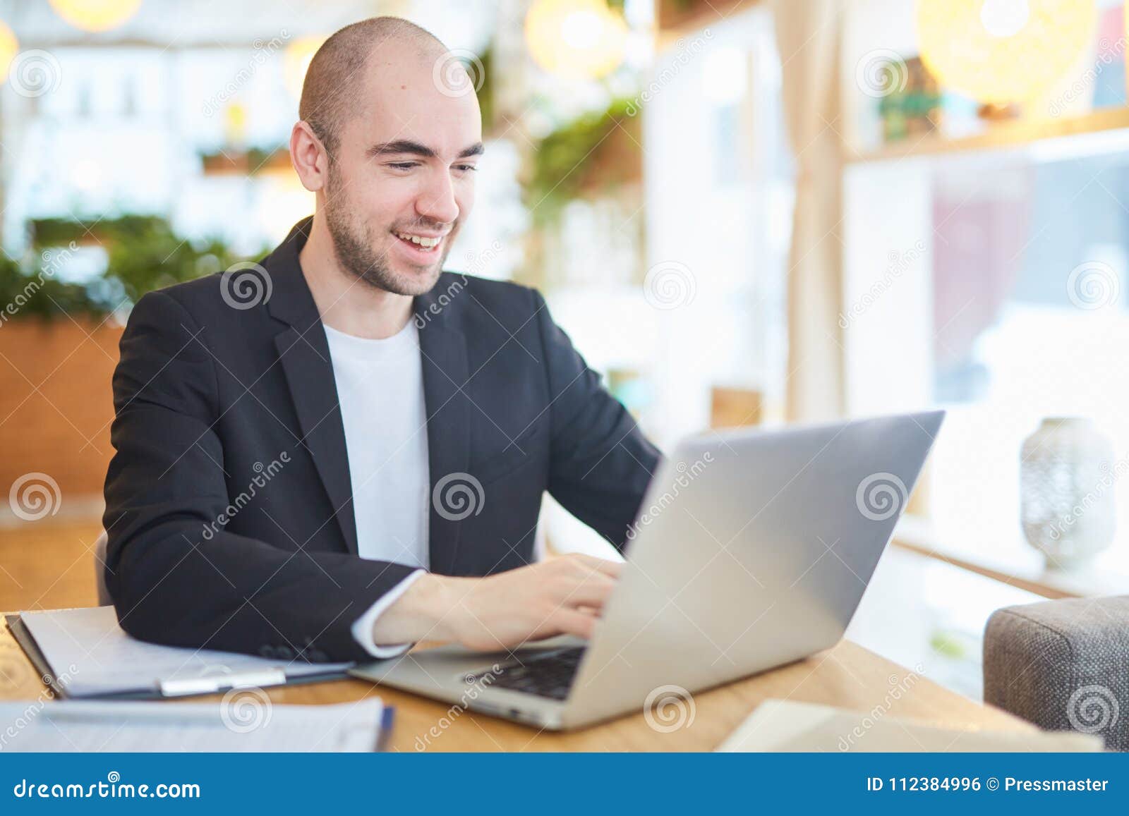 Chatting on computer stock photo. Image of adult, internet - 112384996