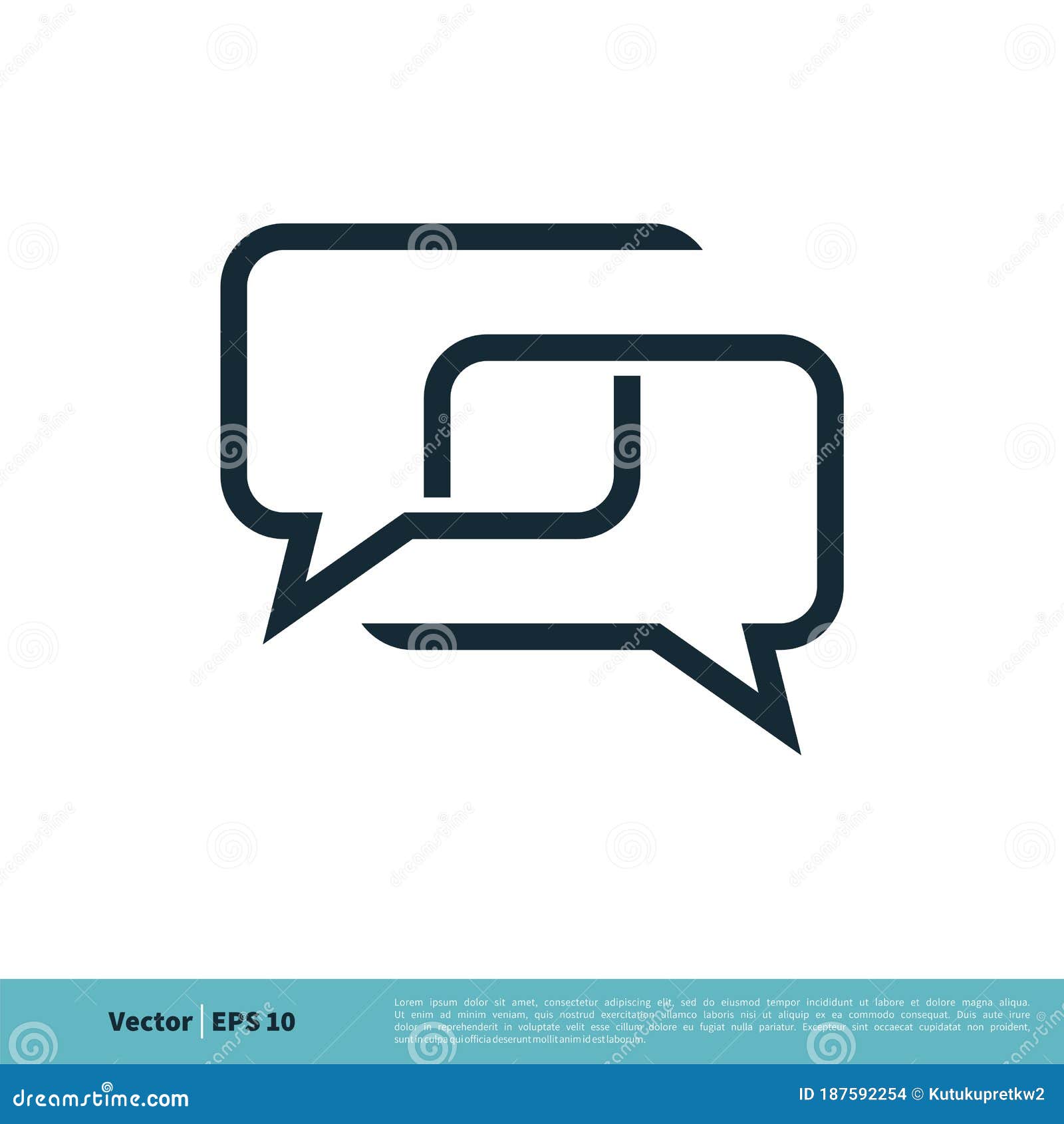 Chatting, Dialog, Discuss Speech Bubble Icon Vector Logo Template ...