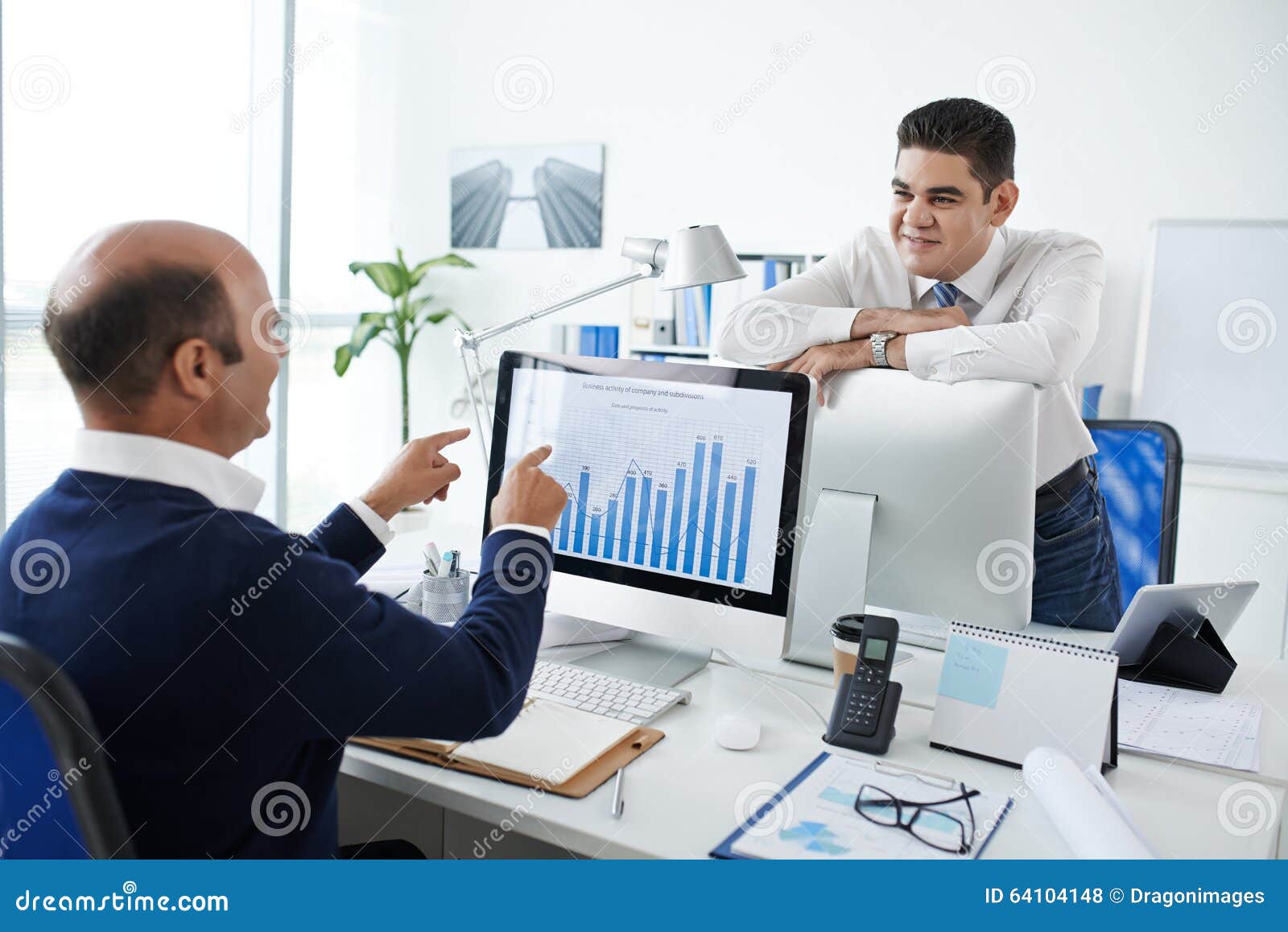 Chatting with His Colleague Stock Photo - Image of chatting, coworker ...