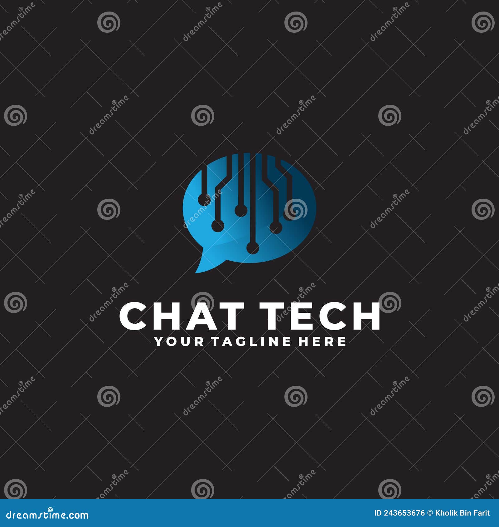 Chatting Logo Vector Design Template Stock Vector - Illustration of ...