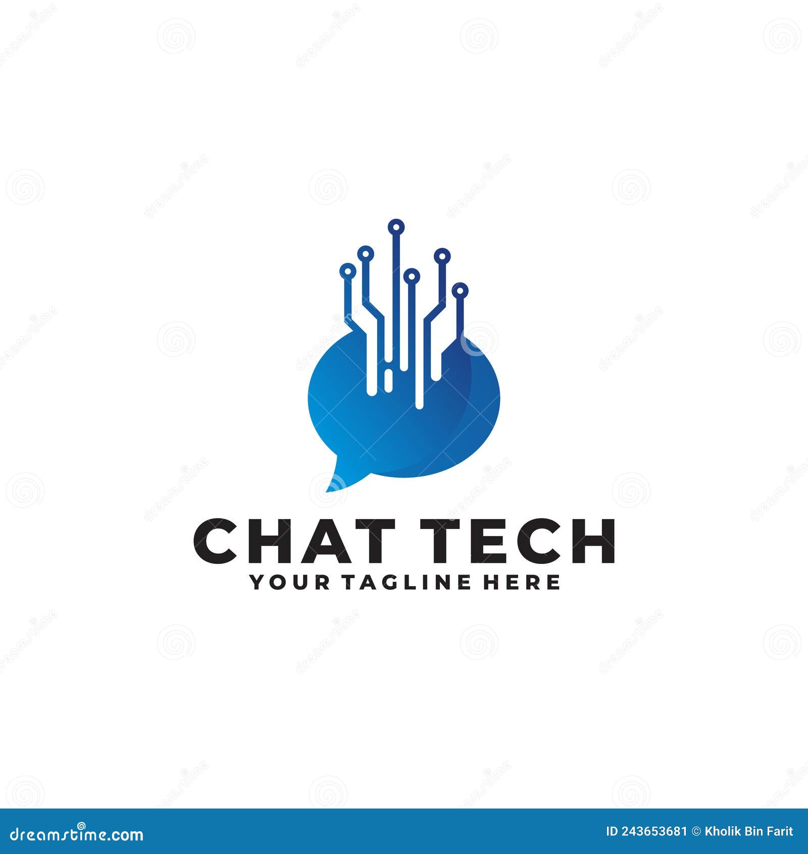 Chatting Logo Vector Design Template Stock Vector - Illustration of ...