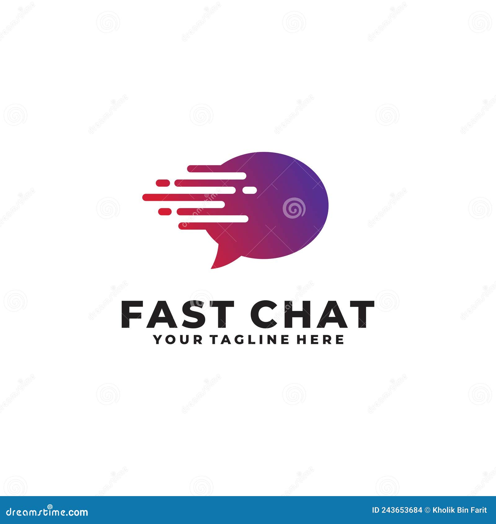 Chatting Logo Vector Design Template Stock Vector - Illustration of ...